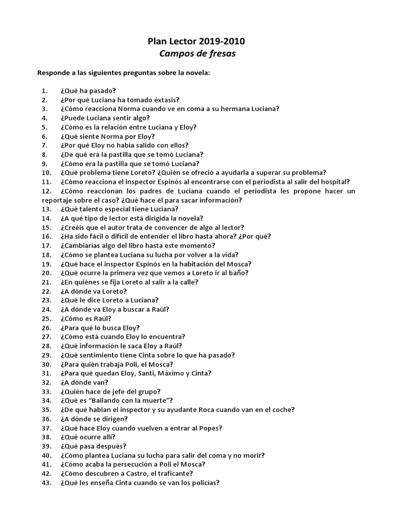 Preguntas CAMPOS DE FRESAS | PDF