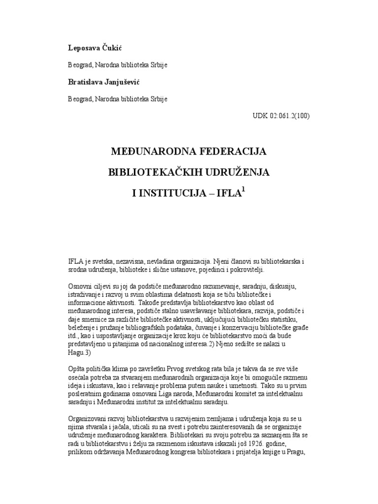 IFLA | PDF