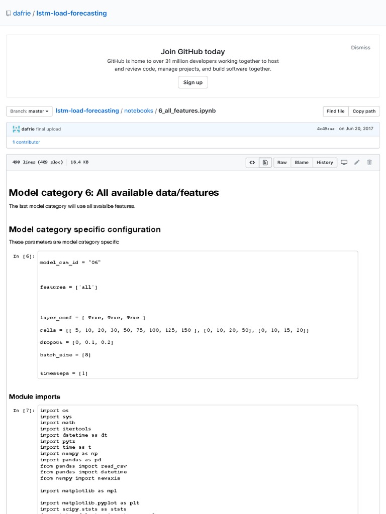 Lstm-Load-Forecasting:6 - All - Features - Ipynb at Master Dafrie:lstm-Load-Forecasting GitHub ...