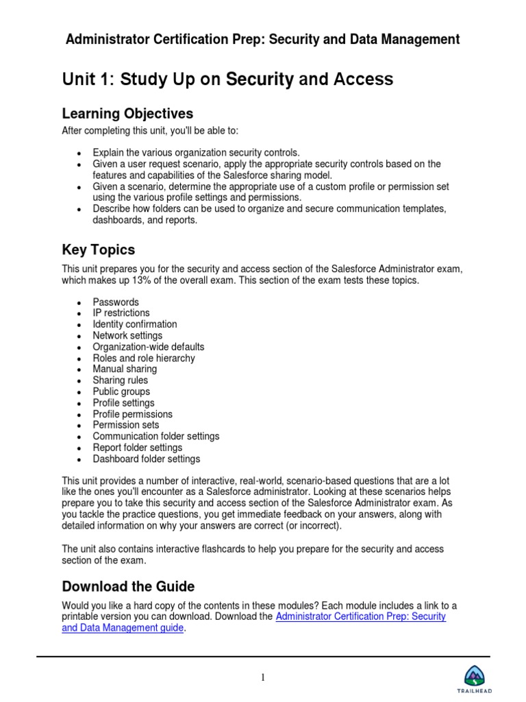 Admin Cert Prep Part 2 Printable | PDF | Comma Separated Values | Salesforce.Com
