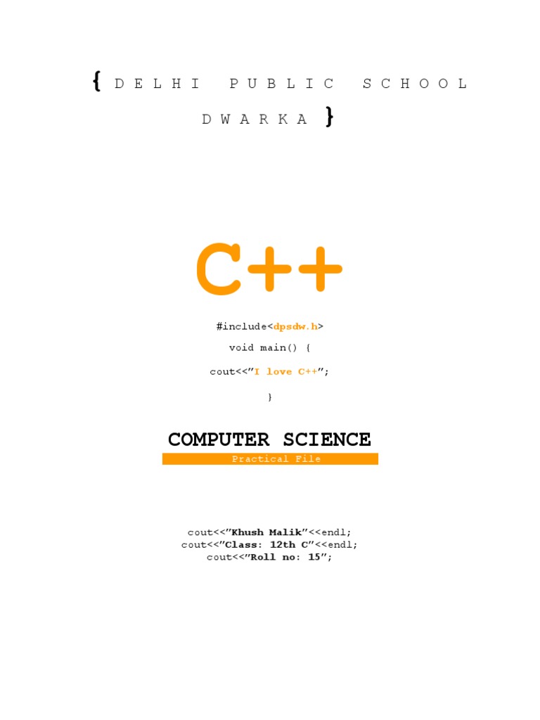 Computer Science Practical File Class 12 | PDF | Computer Data ... Computer Science Practical File Class 12 | PDF | Computer Data ...