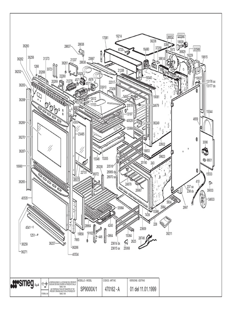 SMEG Oven Exploded Diagram and EFEL STOVE EXPLODED DIAGRAM | PDF ...