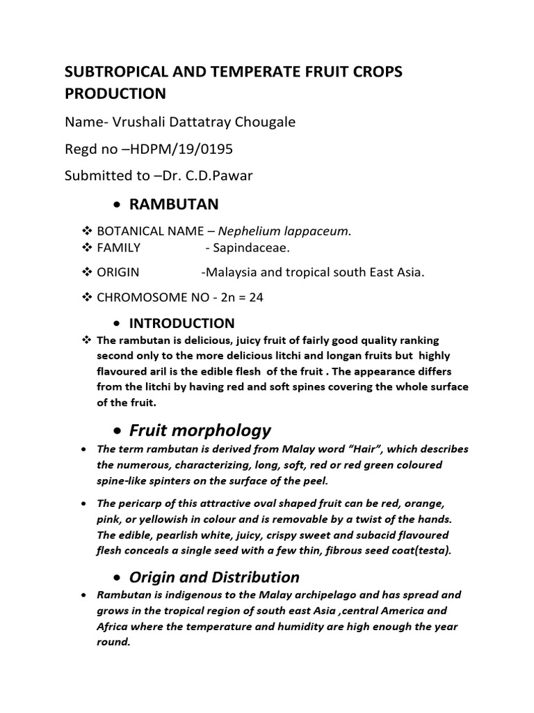 Subtropical and Temperate Fruit Crops Production | PDF | Mulch | Plants