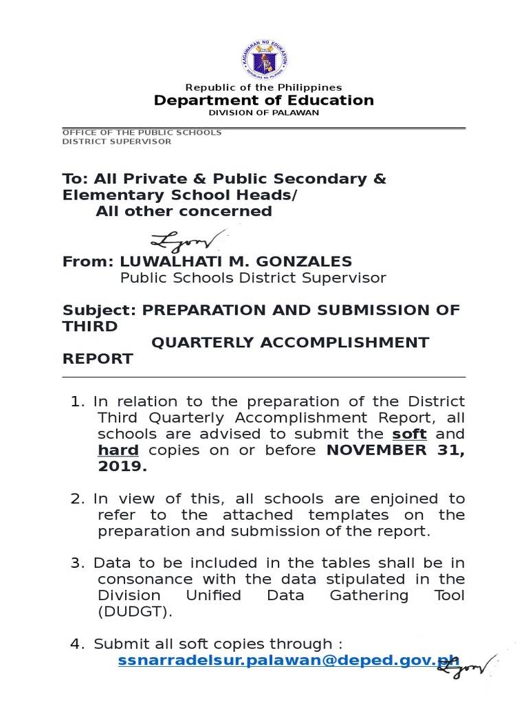 Third Quarterly Accomplishment Report | PDF | Government | Social ...