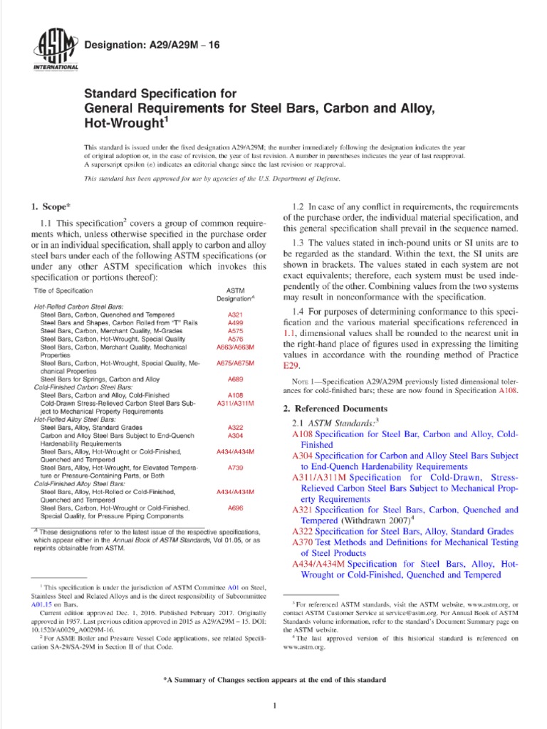 Astm A29 A29m-16 PDF | PDF