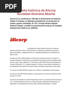 Historia de La Empresa Alicorp | PDF | Empresas | Business