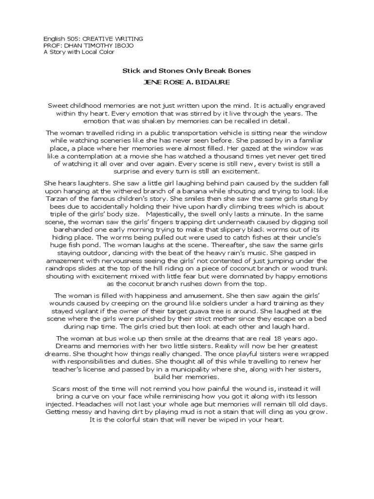 A Story Using Local Color | PDF