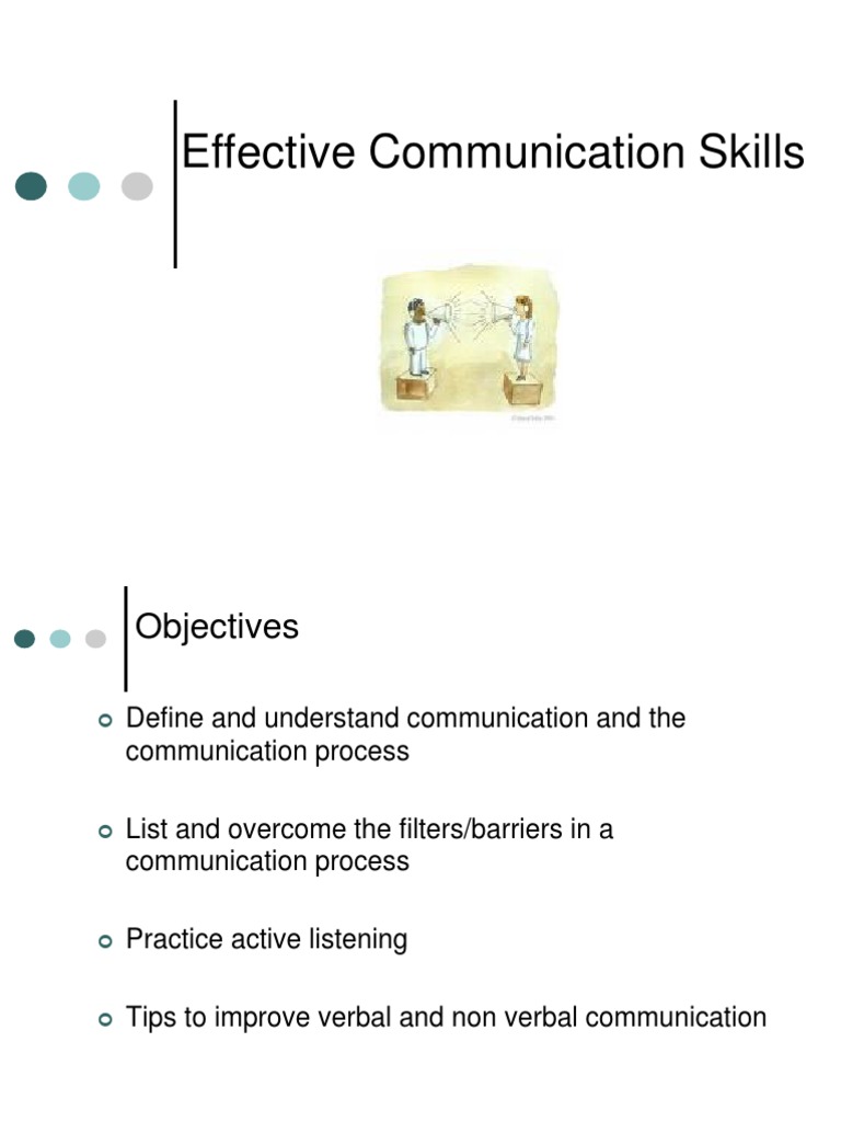 Effective Communication Skills | PDF | Nonverbal Communication ...