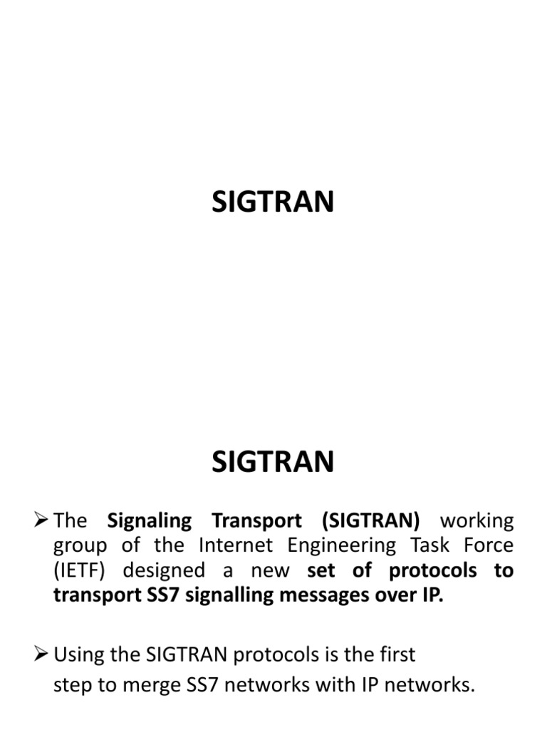 SIGTRAN | PDF | Internet Protocol Suite | Transmission Control Protocol