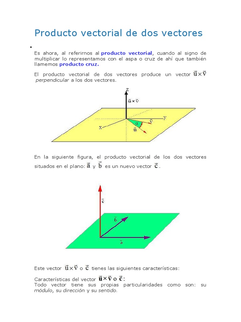 Producto Vectorial de Dos Vectores | PDF | Vector Euclidiano | Multiplicación