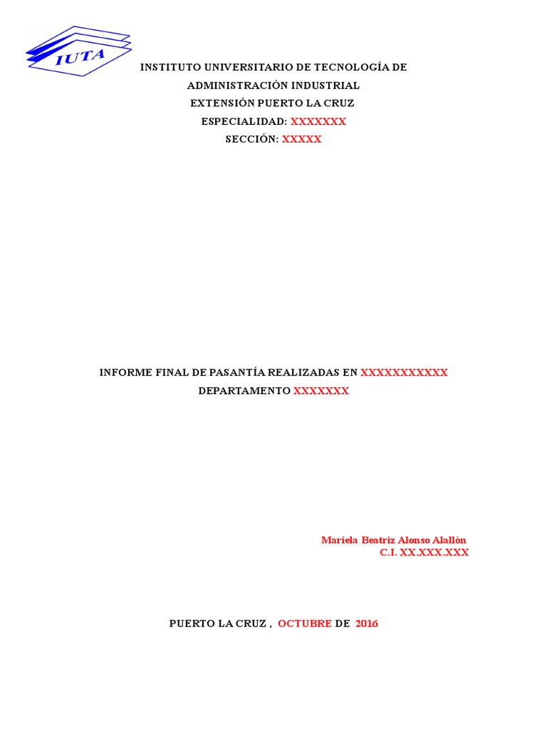 Portada Del IUTA | PDF