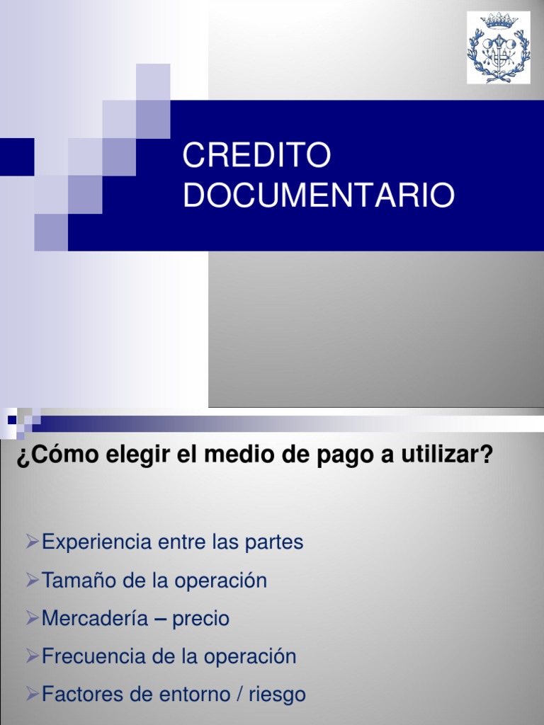 Guía sobre Crédito Documentario en Comercio | PDF | Carta de crédito ...