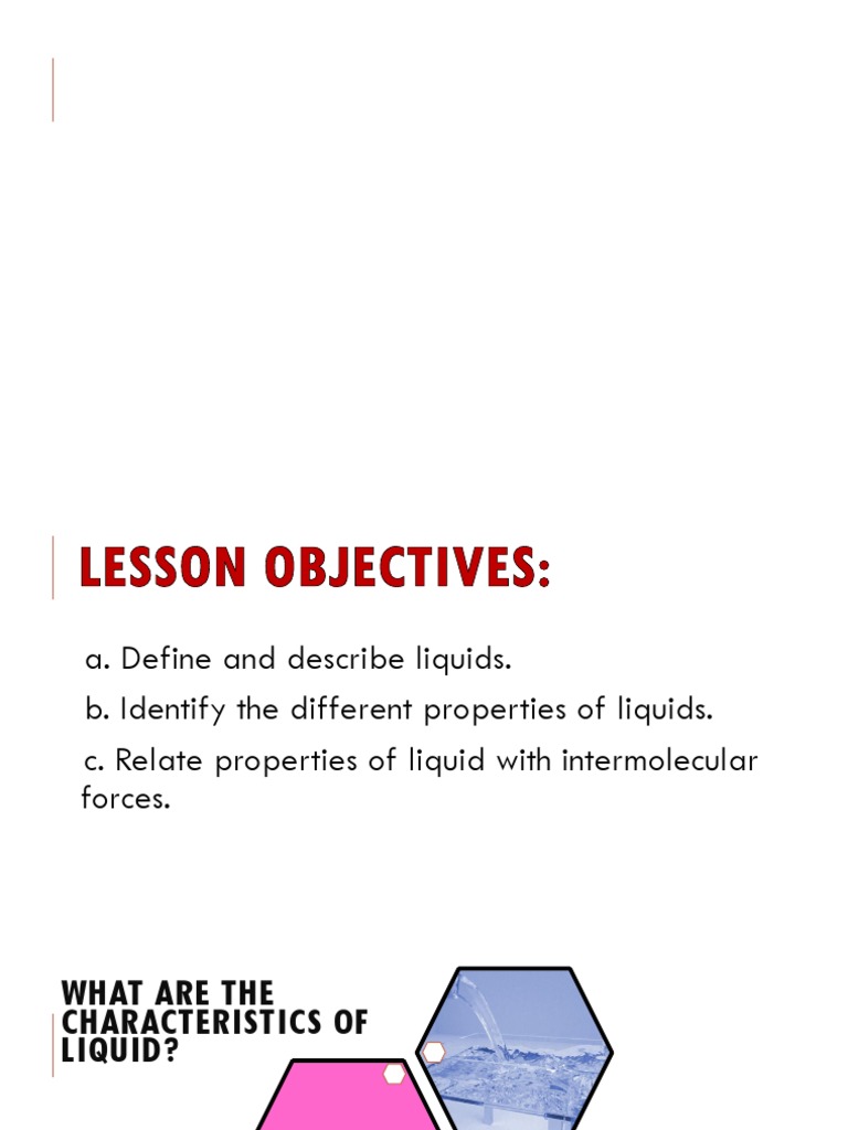 Properties of Liquids | PDF | Liquids | Surface Tension