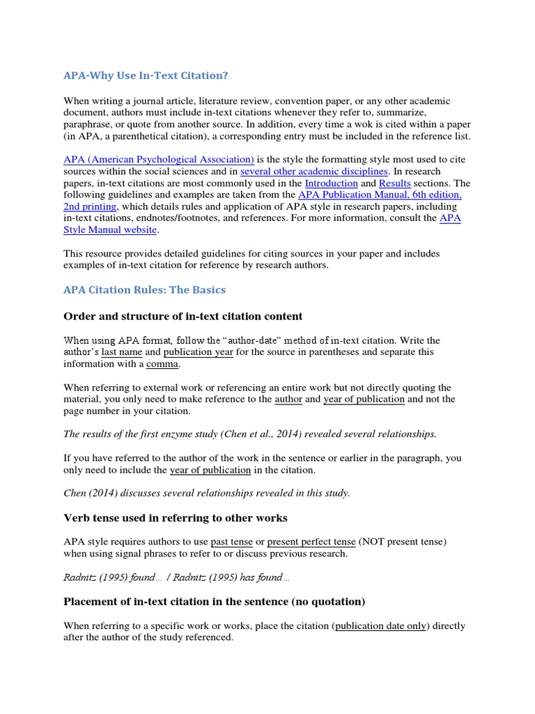 APA - Cum Se Citeaza in APA | PDF | Citation | Apa Style