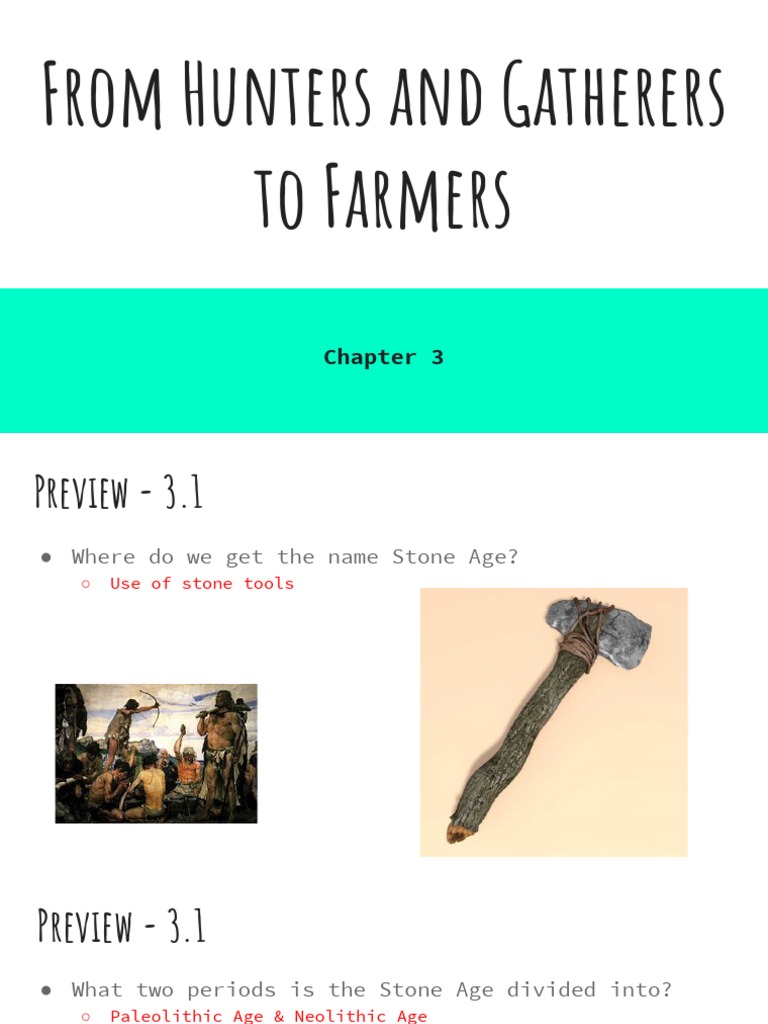 From Hunters and Gatherers To Farmers | PDF | Hunter Gatherer | Neolithic