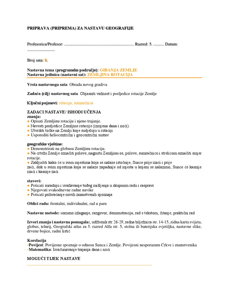 Zemljina Rotacija | PDF