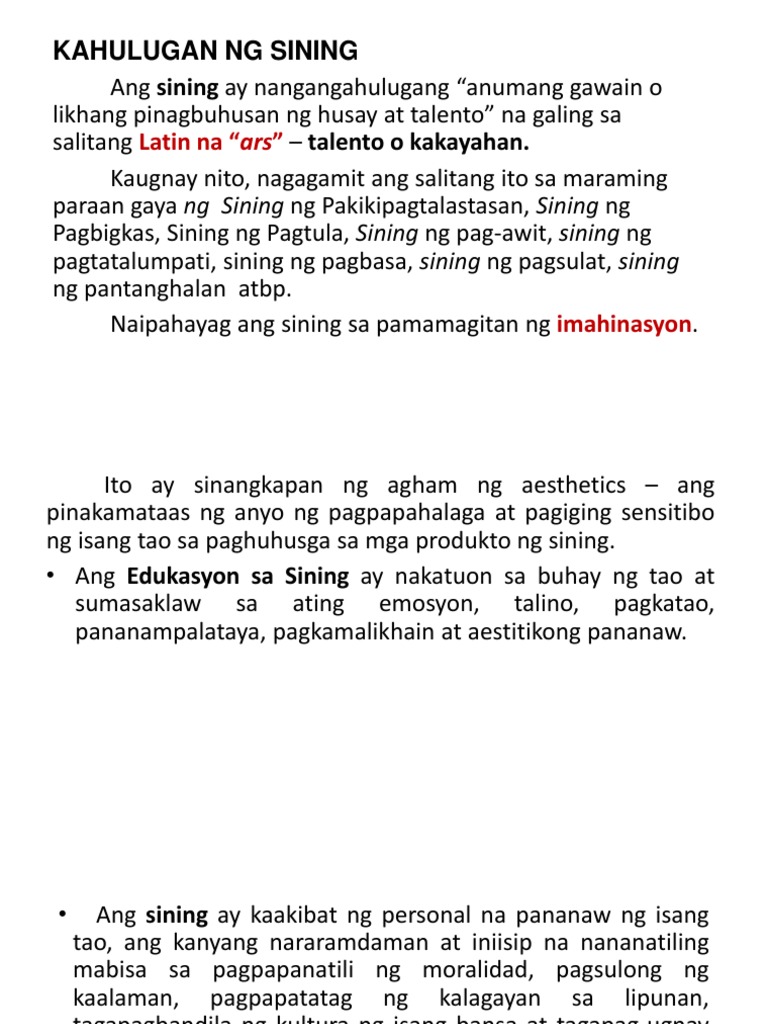 Ano Ang Sining | PDF