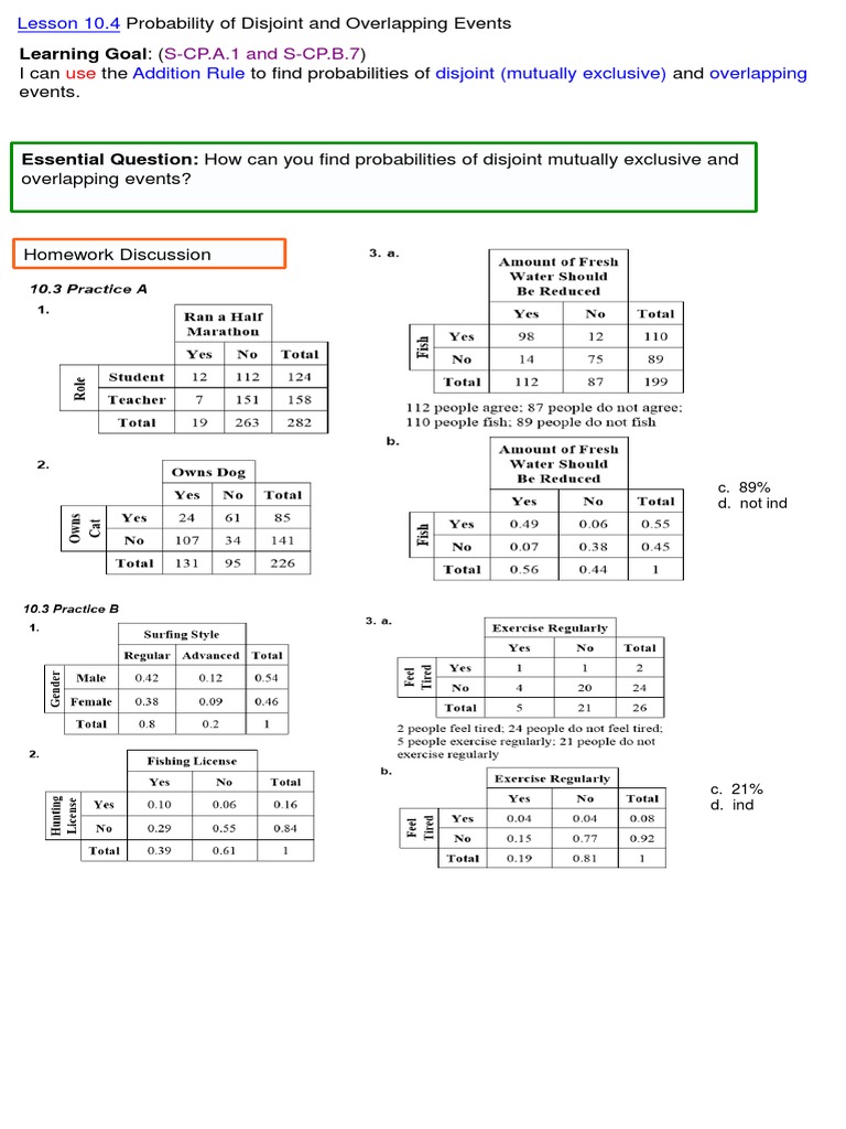 Probability: Disjoint vs. Overlapping | PDF | Probability | Playing Cards