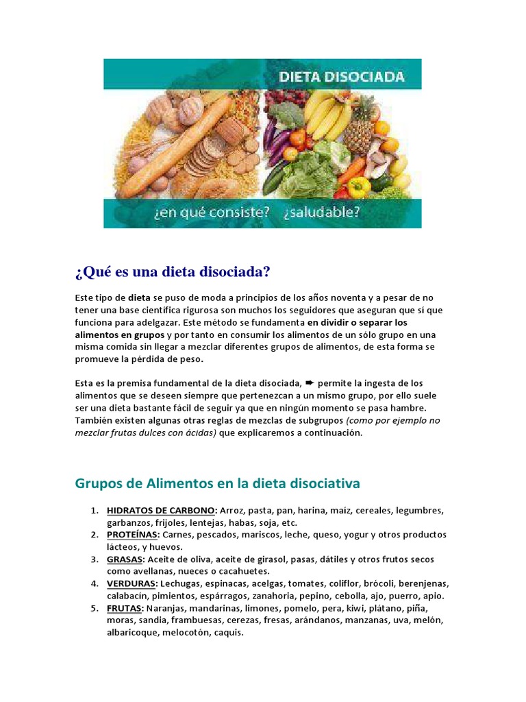 Dieta Disociada | PDF | Dieta | Alimentos