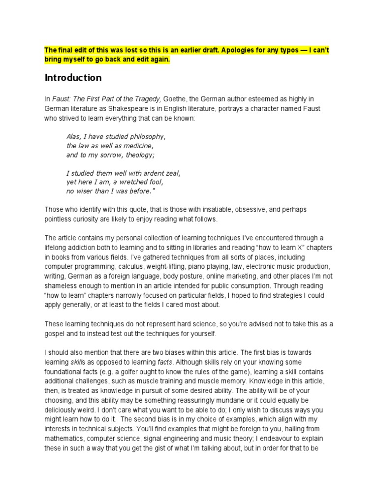 Oxbridge Notes Guide To Autodidactism PDF | PDF | Memory | Taxes