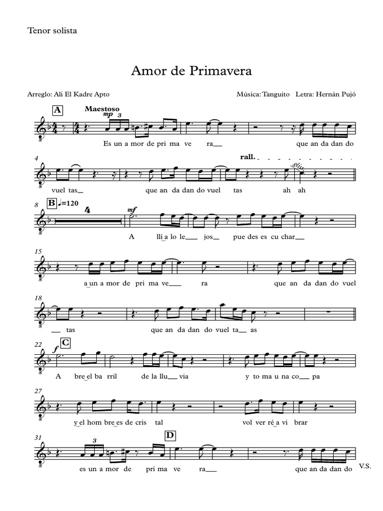 Amor de Primavera Particellas | PDF