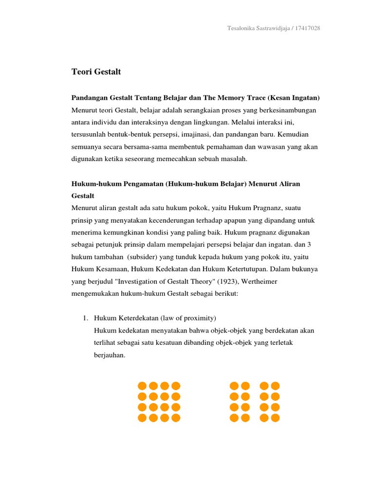 Teori Gestalt | PDF