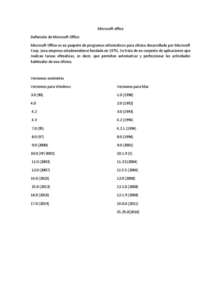 Programas de Paqueteria | PDF | Microsoft | Microsoft Office