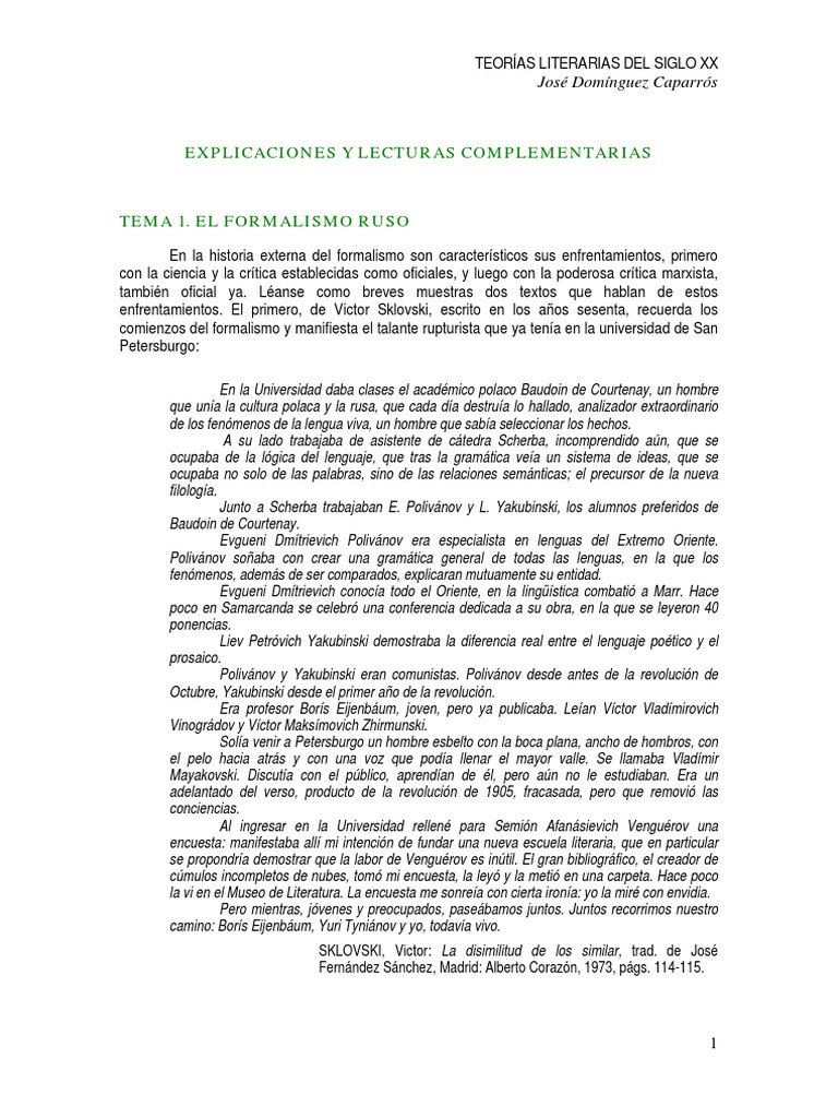 EXPLICACIONES Y LECTURAS COMPLEMENTARIAS Teorías (2017-18) PDF | PDF | Lingüística | Autor