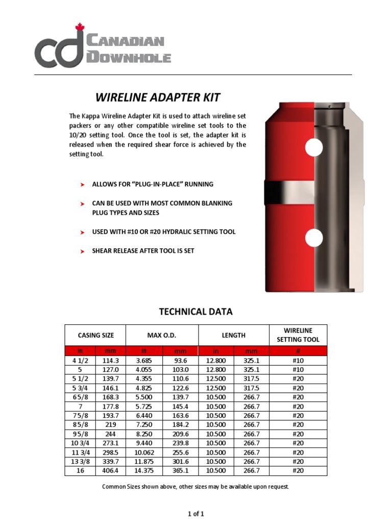 Wireline Adapter Kit Guide | PDF | Technology & Engineering