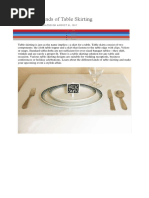 10 Simple Basic Table Skirting Design For Beginners | PDF | Grilling ...