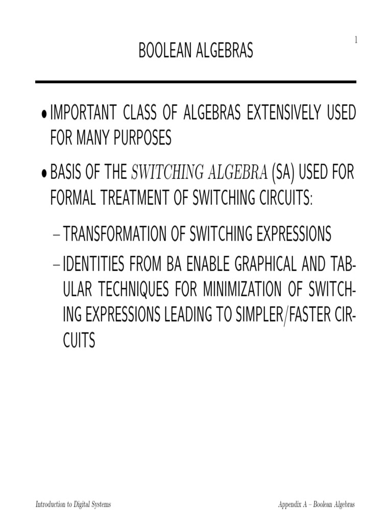 AppendixA Slides | PDF | Boolean Algebra | Teaching Mathematics