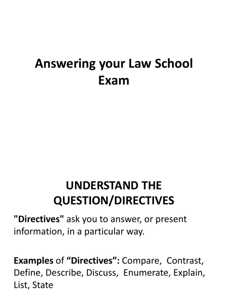 Law School Exam Answering Guide | PDF | Question | Supreme Courts