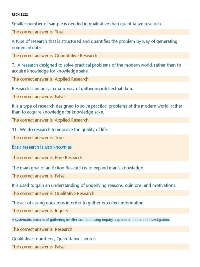 RSCH 2122 Week 1-10 (g12) | PDF | Scientific Method | Qualitative Research