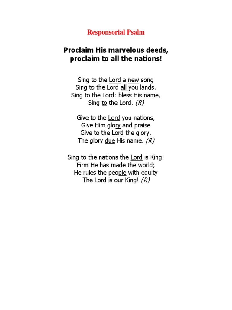 Proclaim His Marvelous Deeds | PDF