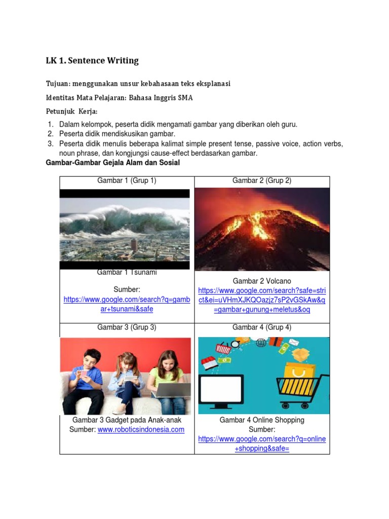 LKPD 1 Teks Eksplanasi | PDF | Volcano | Rainbow