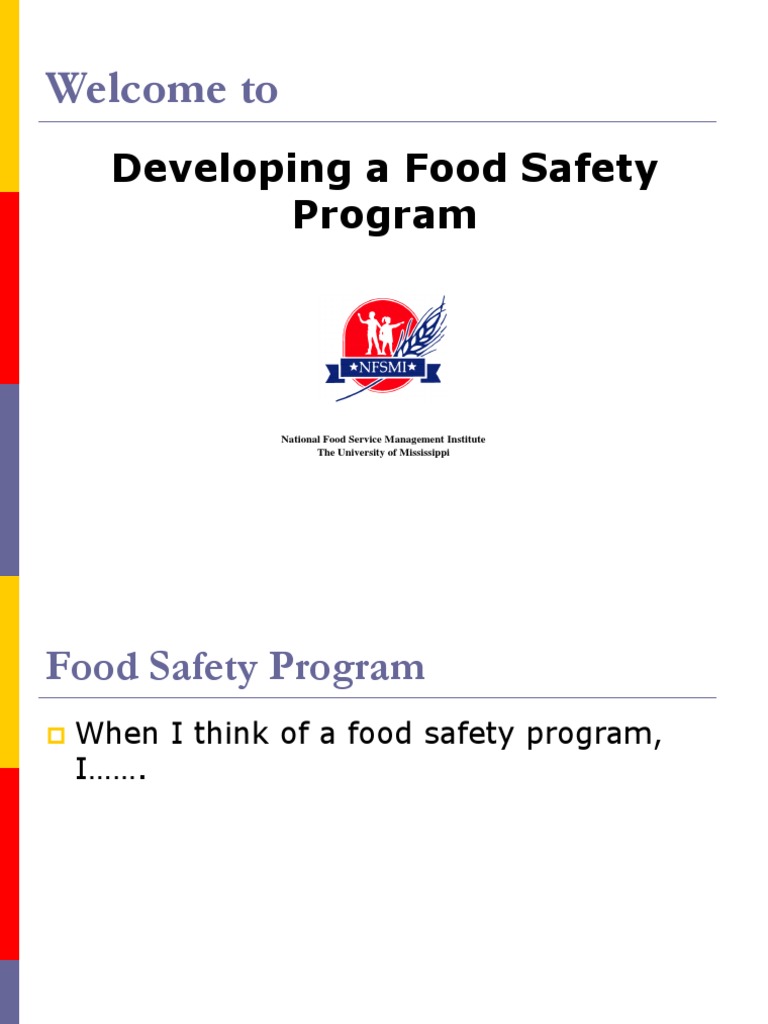 Developing A Food Safety Program | PDF | Food Safety | Foods