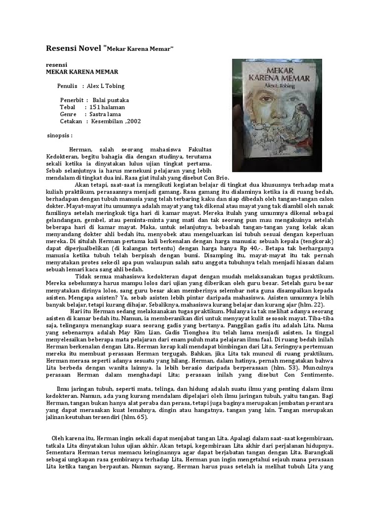 Resensi Novel Mekar Karena Memar | PDF | Fiksi Misteri, Thriller, & Kejahatan | Puisi