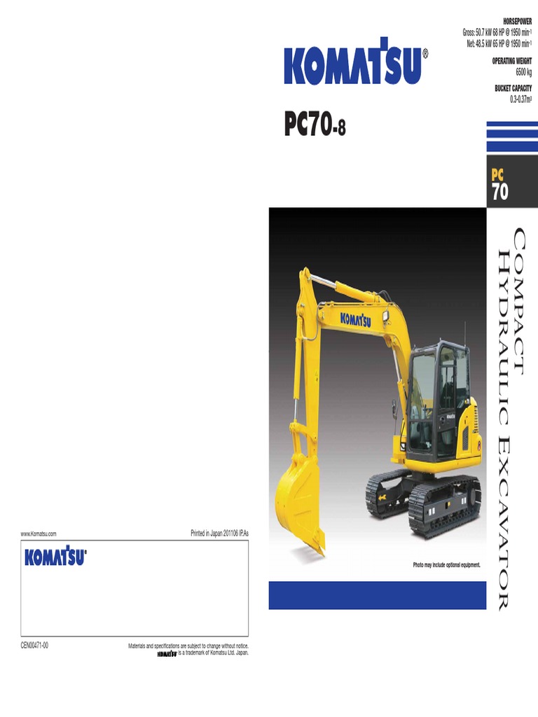 PC70 8 PDF | PDF | Horsepower | Engines