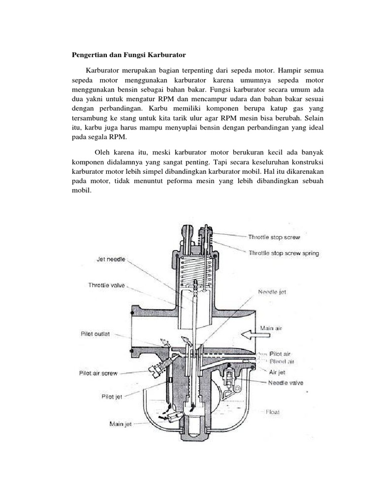 Pengertian Dan Fungsi Karburator | PDF | Bisnis | Komputer