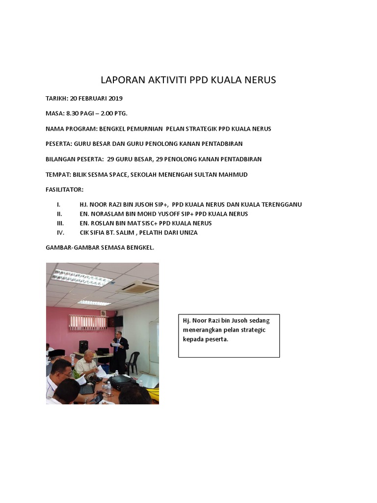 Laporan Aktiviti PPD Kuala Nerus | PDF