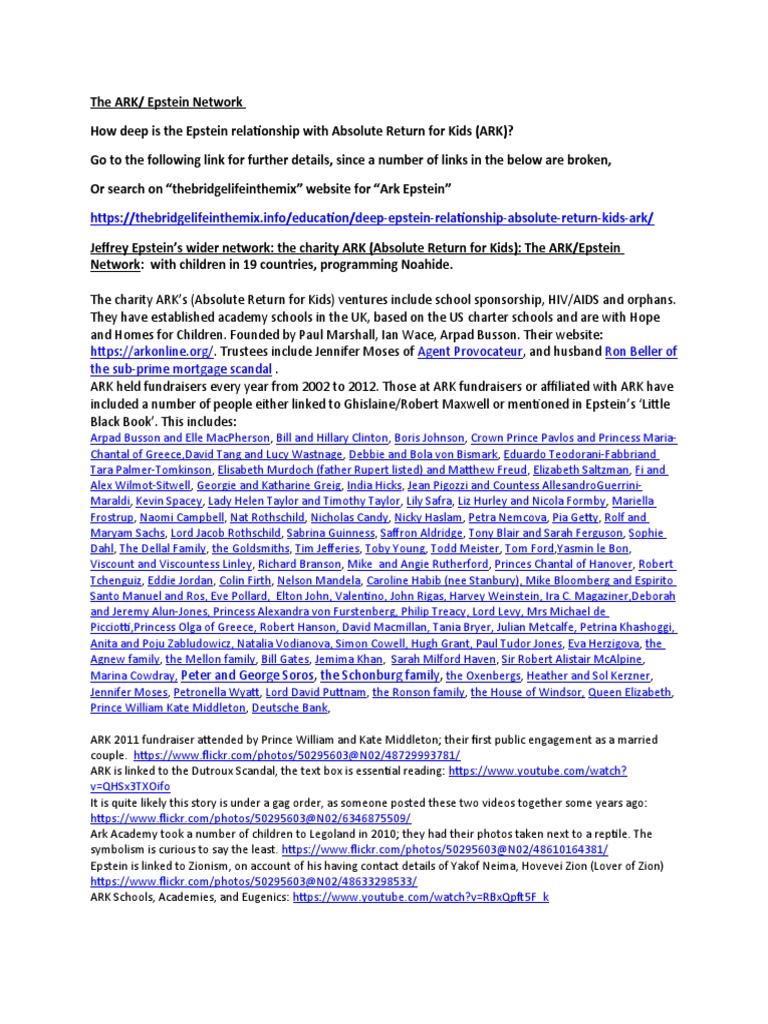 The ARK-Epstein Network | PDF