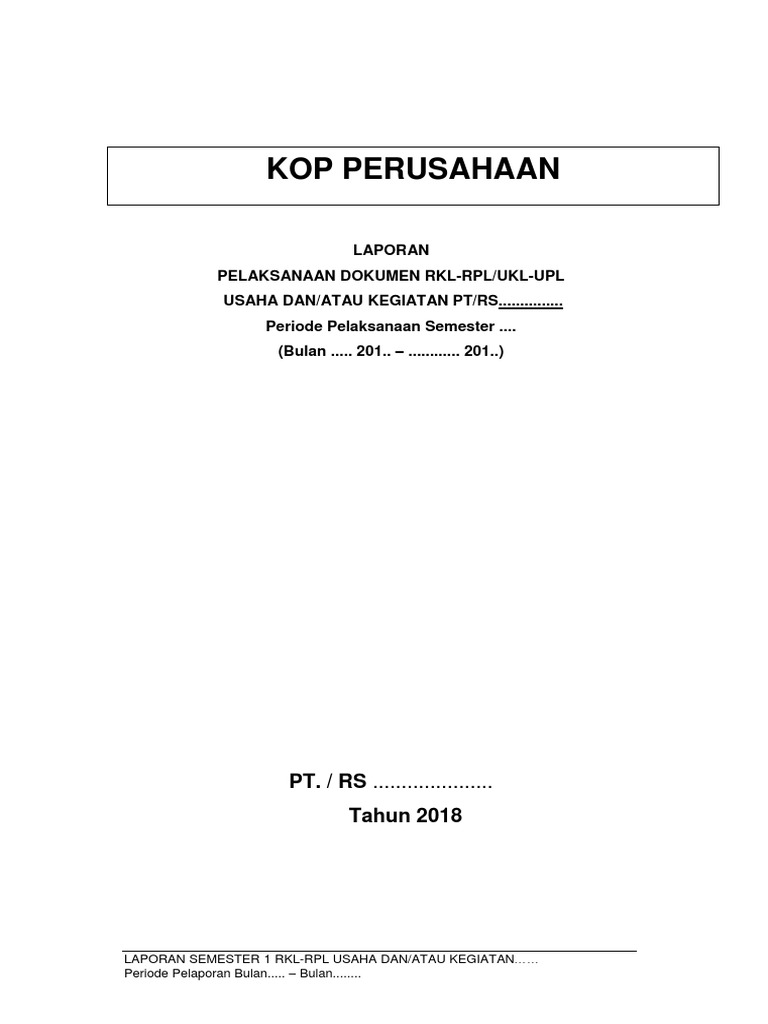 Contoh Laporan UKL UPL | PDF