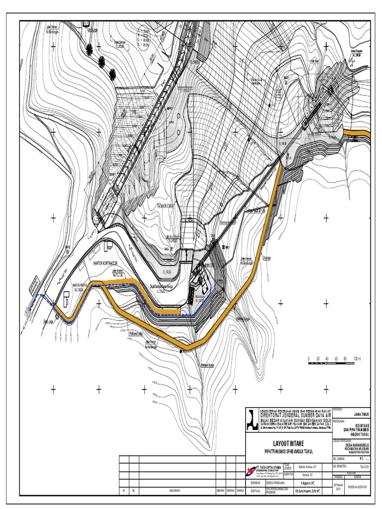 Rencana Intake Air Baku Waduk Tukul | PDF