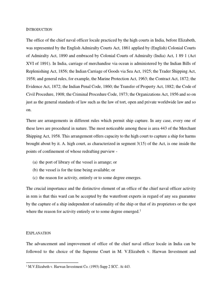 Case Comment | Download Free PDF | Admiralty Law | Criminal Law