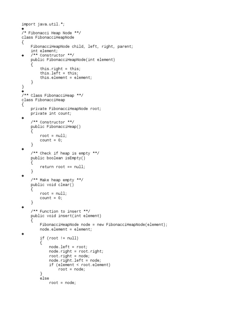 Fibonacci Heap Node Pdf Constructor Object Oriented Programming Programming