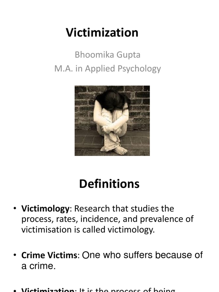 Understanding Victimization in Psychology | PDF | Victimology ...