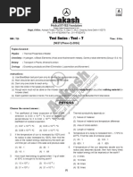 Aakash AIATS-1 Answer Key | PDF