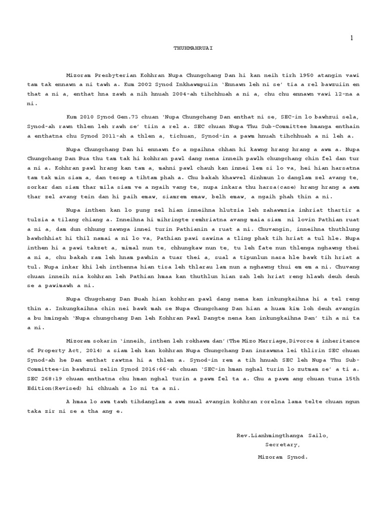 Nupa Chungchang Dan Thar 2017 PDF | PDF | Christian Movements | Evangelicalism