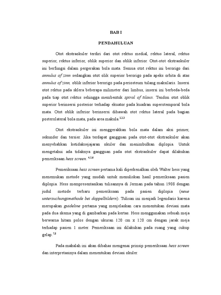 Hess Screen Test Makalah | PDF