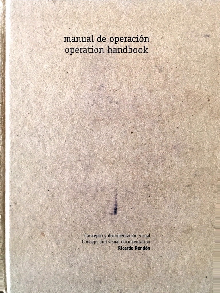 Manual de Operación PDF | PDF | Homo Sapiens | Conocimiento